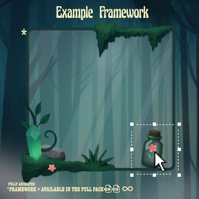 Enchanted Forest Stream Decorations, Animated Twitch Overlay Assets ...