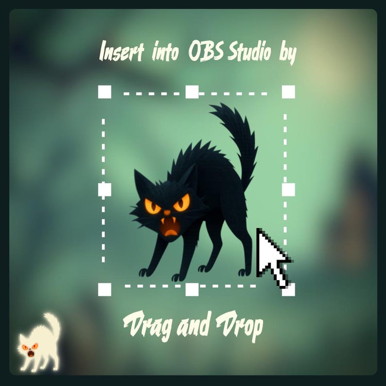 Twitch Overlay Animated Angry Black Cat Asset Streamlabs Decoration ...