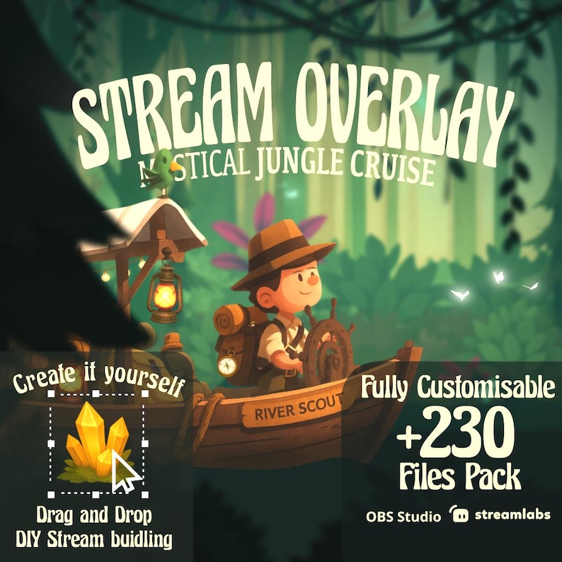 Twitch Overlay Forest Jungle Animated Stream Pack, OBS Streamlabs ...