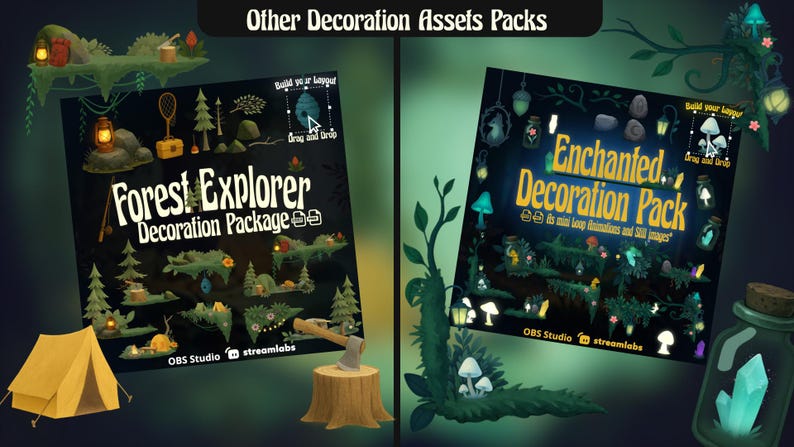 Twitch Overlays Stream Overlay Pack Animated Jungle Cruise OBS ...