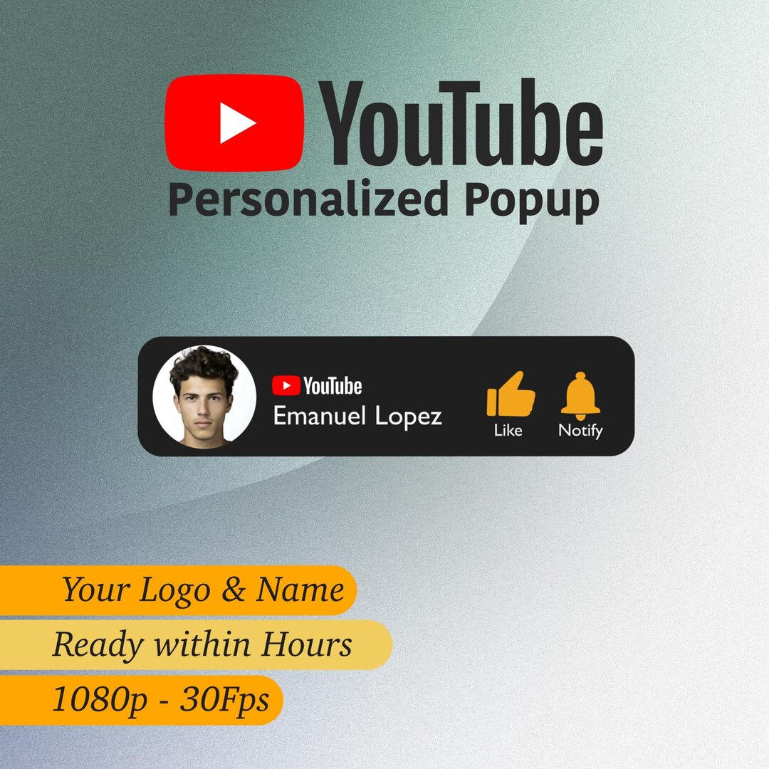Professional Subscribe Button Like Notify Overlays for Youtube Editing ...