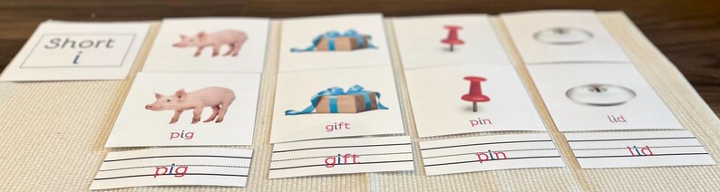 Short Vowel "i" Nomenclature 3 Part Cards - Print - Etsy