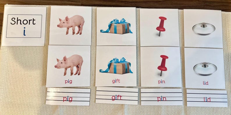 Short Vowel "i" Nomenclature 3 Part Cards - Print - Etsy