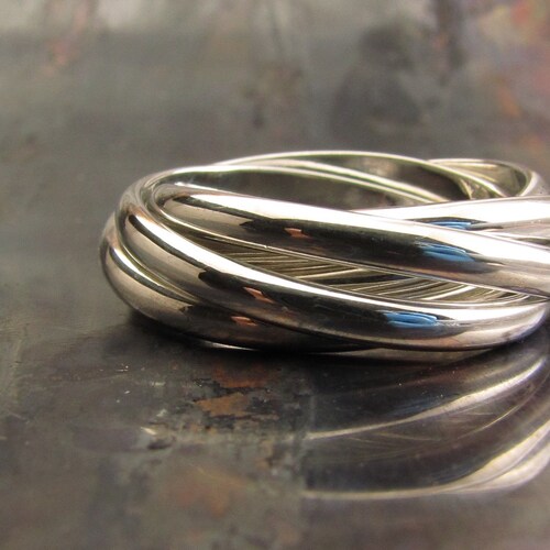 Wide Silver Rolling Ring - Etsy