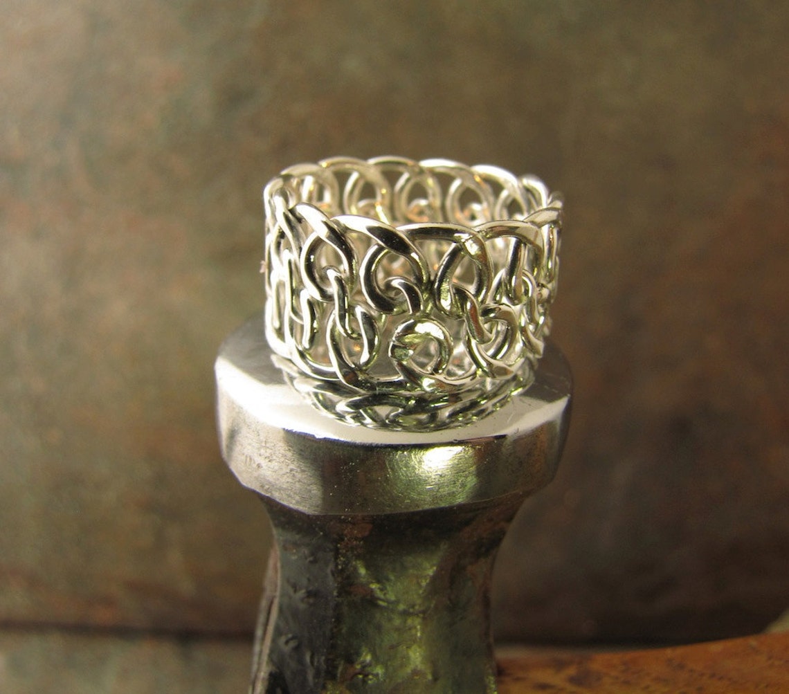 Spiral Woven Argentium Sterling Silver Ring - Etsy