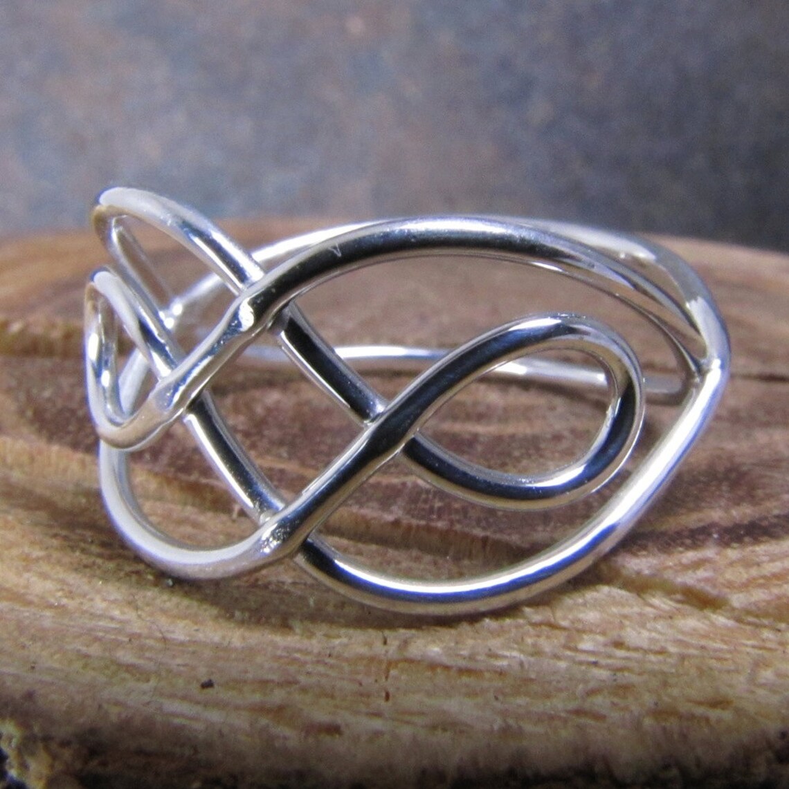 Celtic Knot Ring Argentium Sterling Silver - Etsy