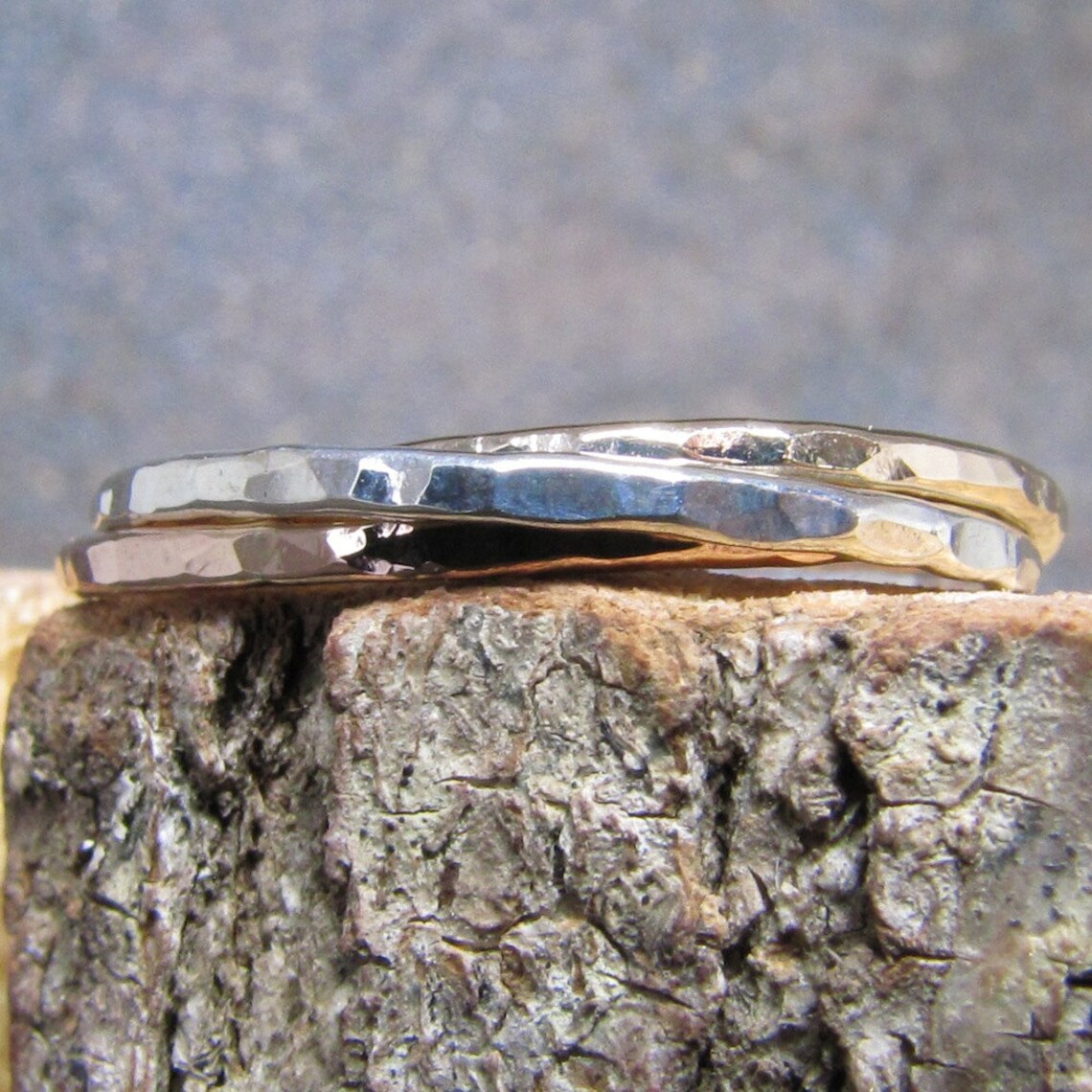 Skinny Tri Color Rolling Ring - Etsy