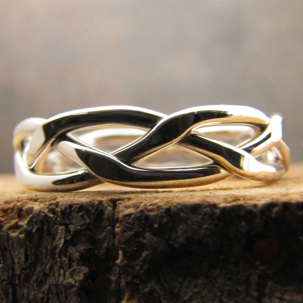 Silver Braided Ring - Etsy