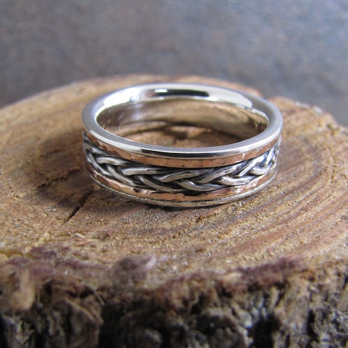 Mens Argentium Sterling Silver Ring - Etsy