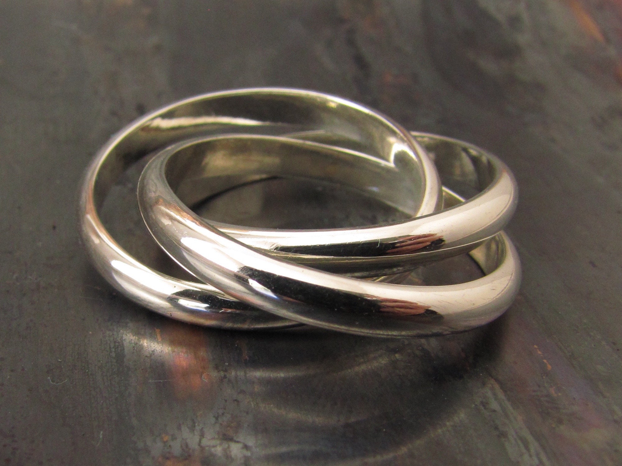 Wide Silver Rolling Ring - Etsy