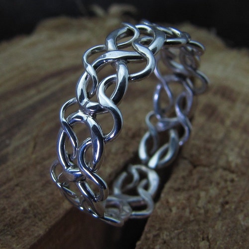 Spiral Woven Argentium Sterling Silver Ring - Etsy