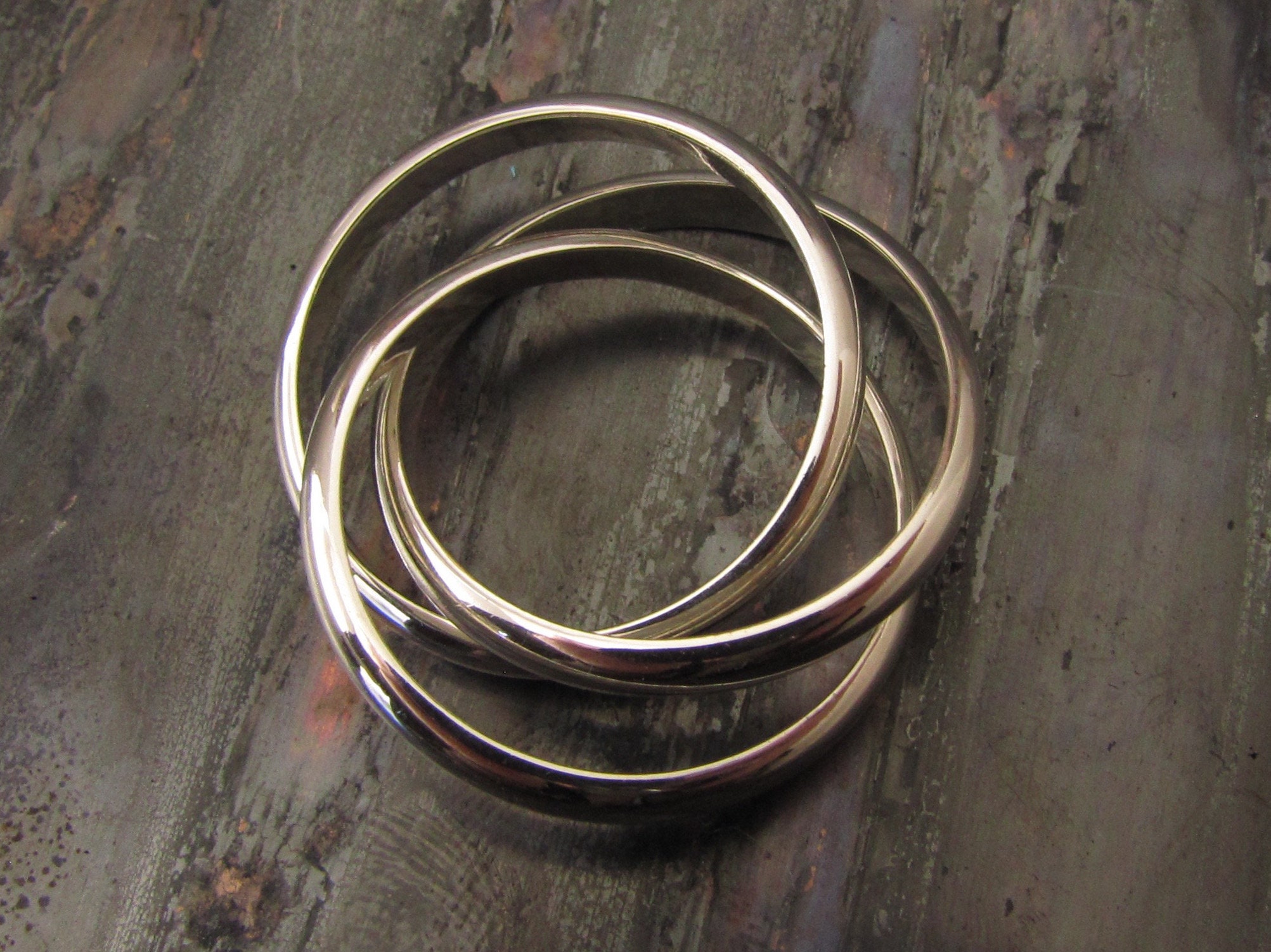 Wide Silver Rolling Ring - Etsy