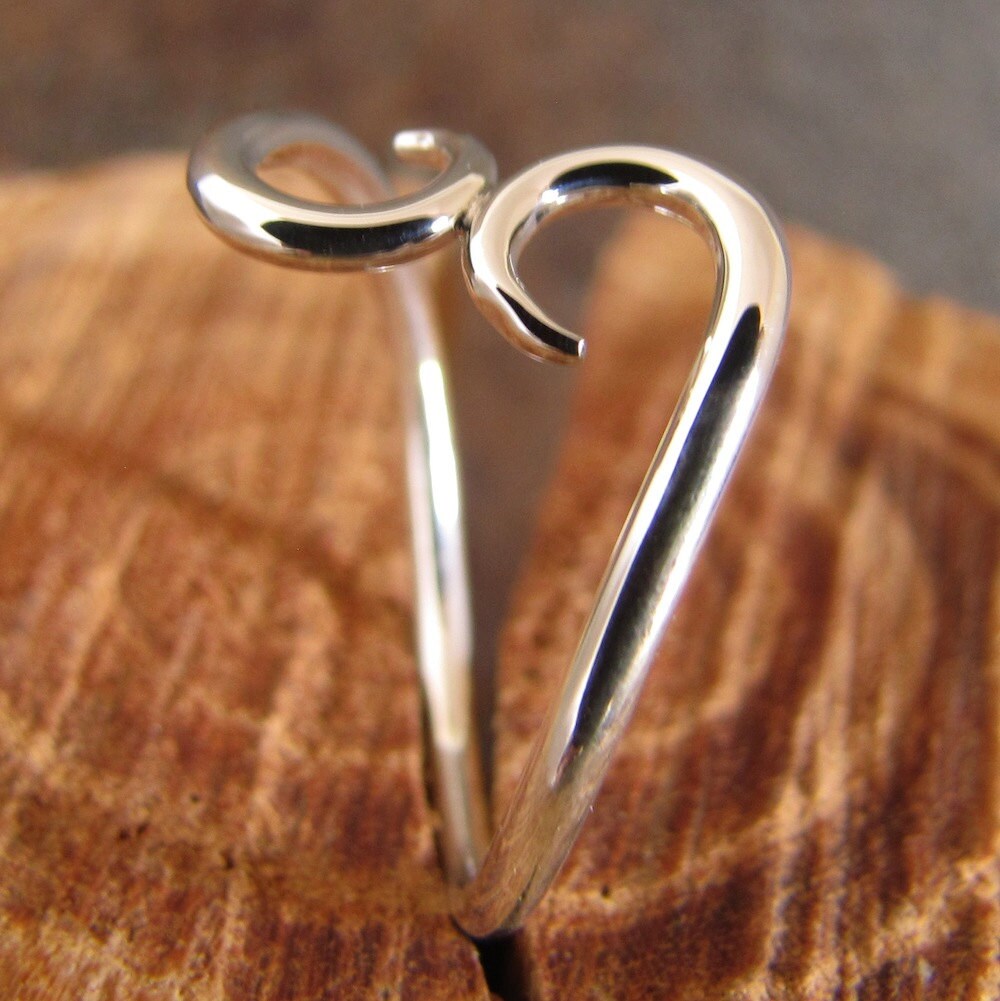 Curvy Silver Ring - Etsy