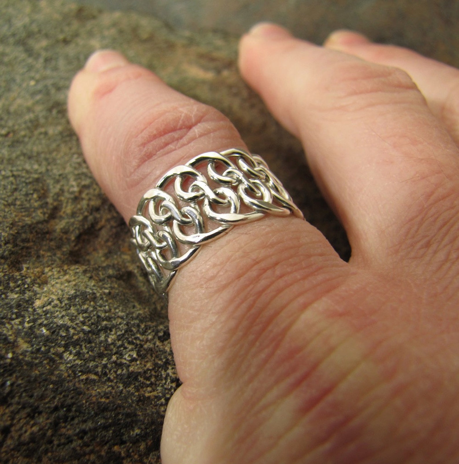 Spiral Woven Argentium Sterling Silver Ring - Etsy