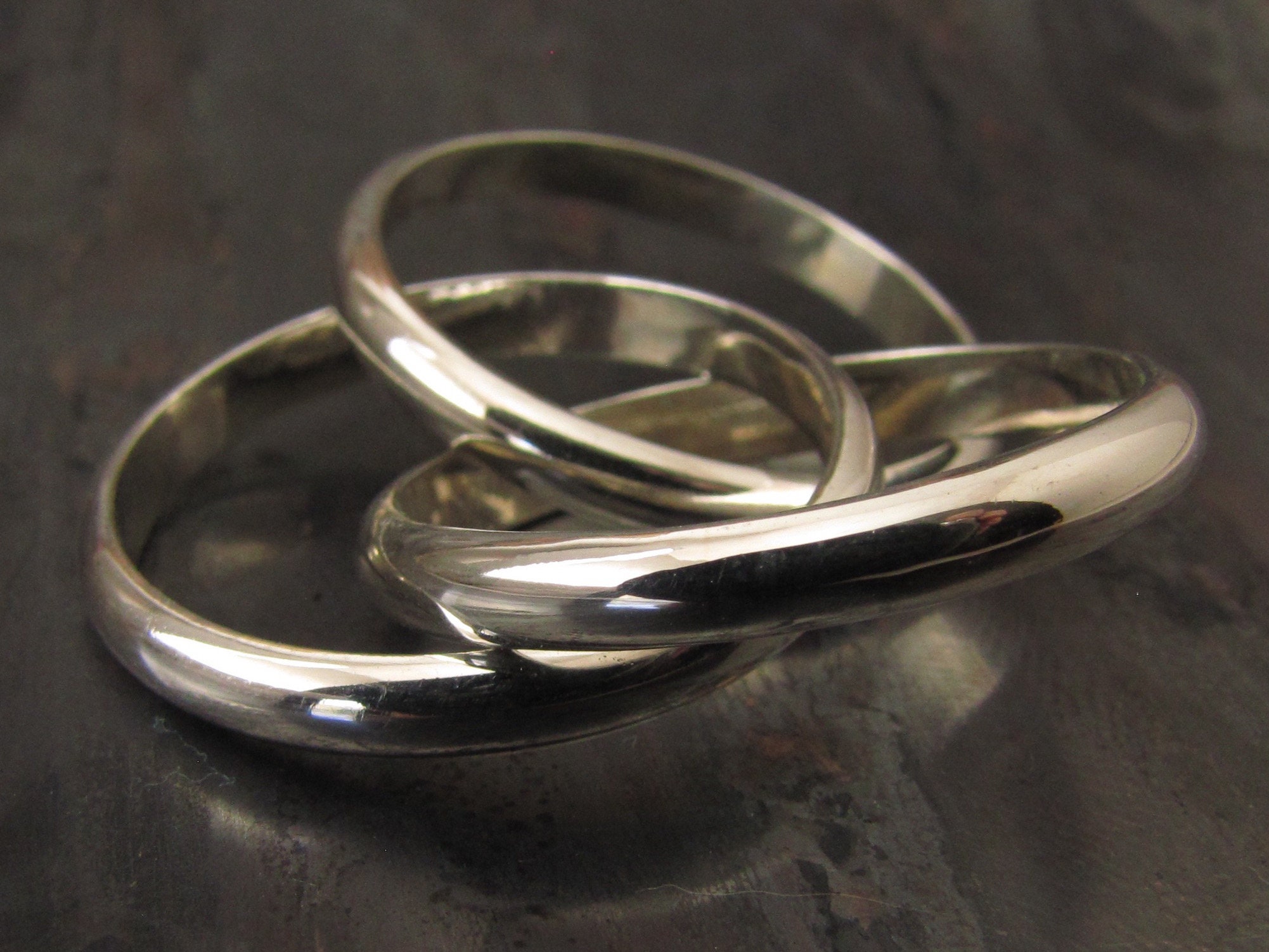 Wide Silver Rolling Ring - Etsy