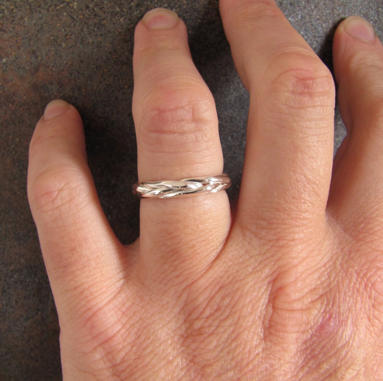 Mens Silver Ring Mans Wedding Band - Etsy