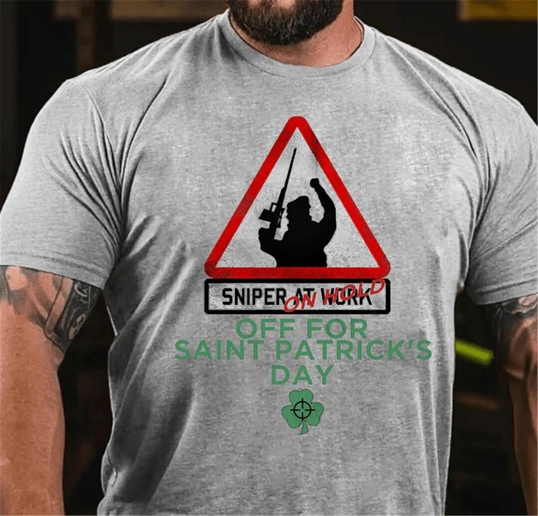 Sniper on Hold T-shirt - Sniper Theme Printed Short Sleeve T-shirt - Etsy