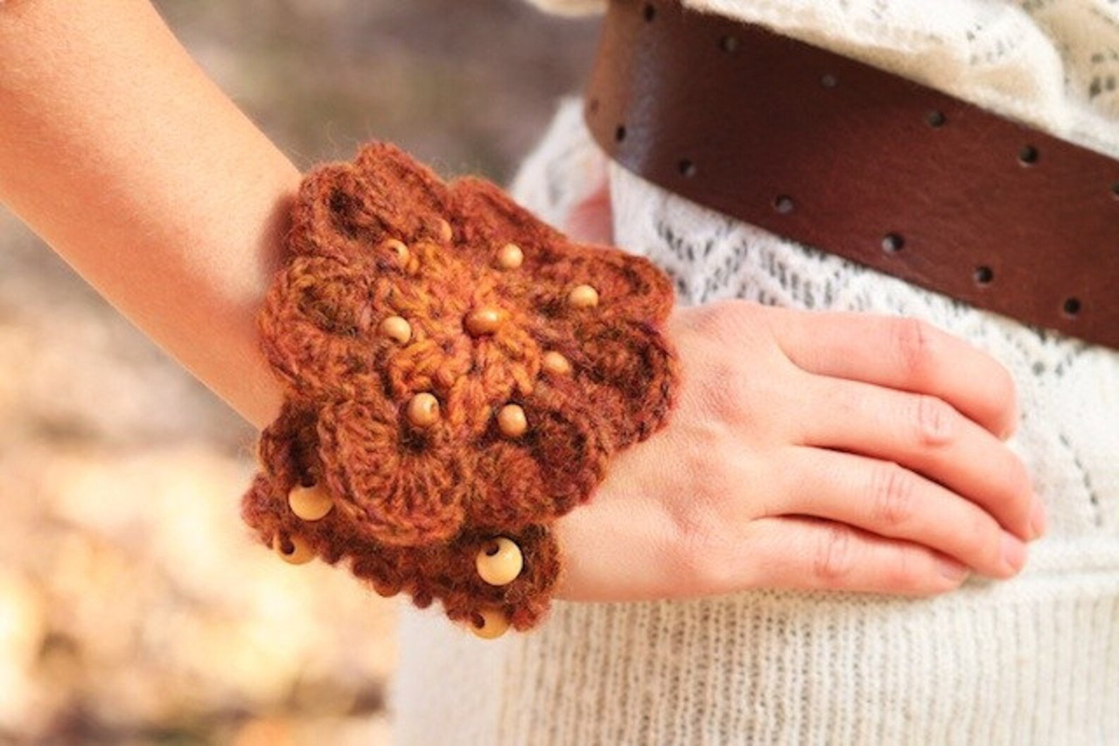 Funky Flower Bracelet Crochet Pattern PDF (instant Digital Download ...