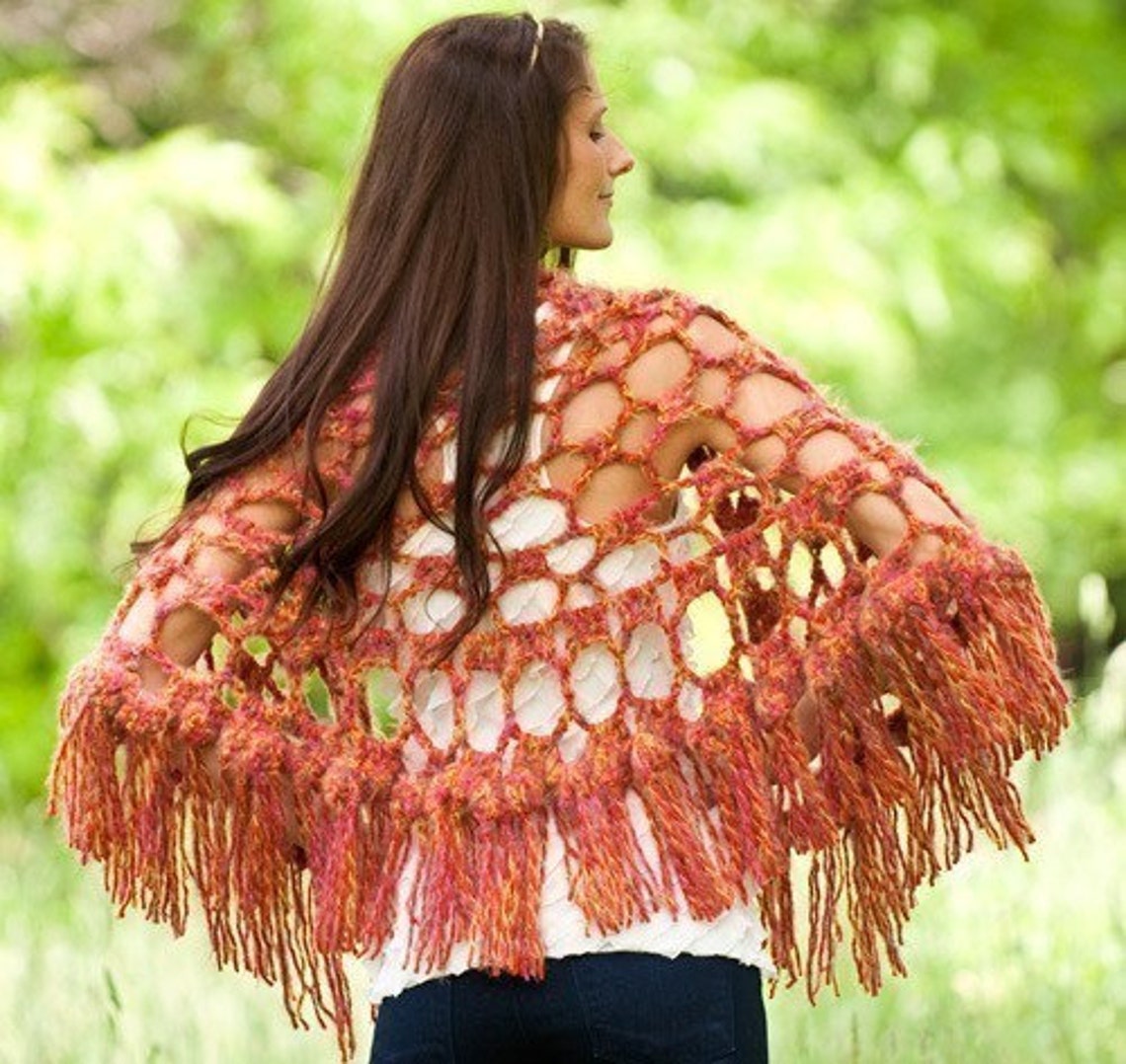 Colorful Shawl Crochet Pattern PDF instant Digital Download - Etsy
