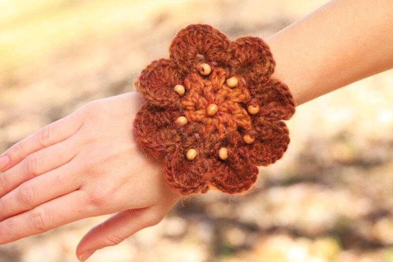 Funky Flower Bracelet Crochet Pattern PDF (instant Digital Download ...