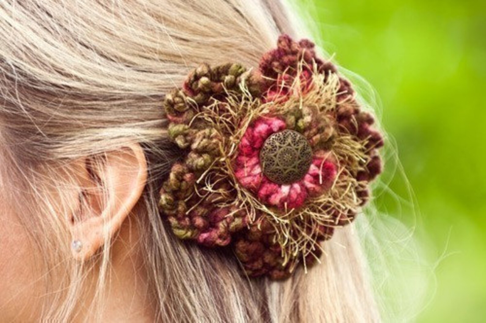 Flower Pin Crochet Pattern PDF instant Digital Download Simple Basic ...