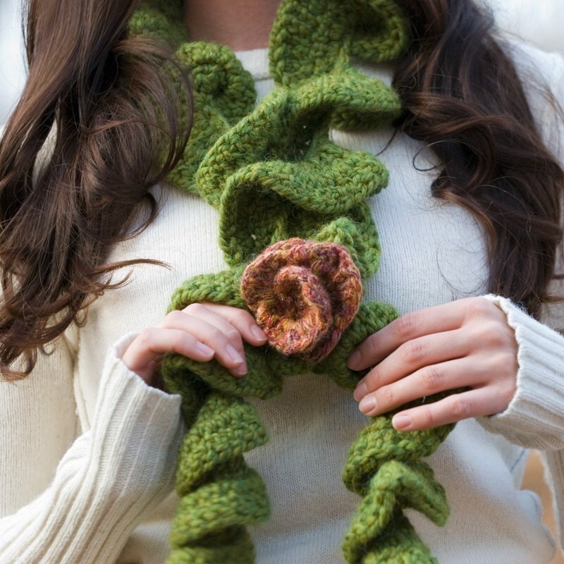 Ruffle Rose Scarf Crochet Pattern PDF (instant Digital Download Simple Basic Easy Beginner) - Etsy