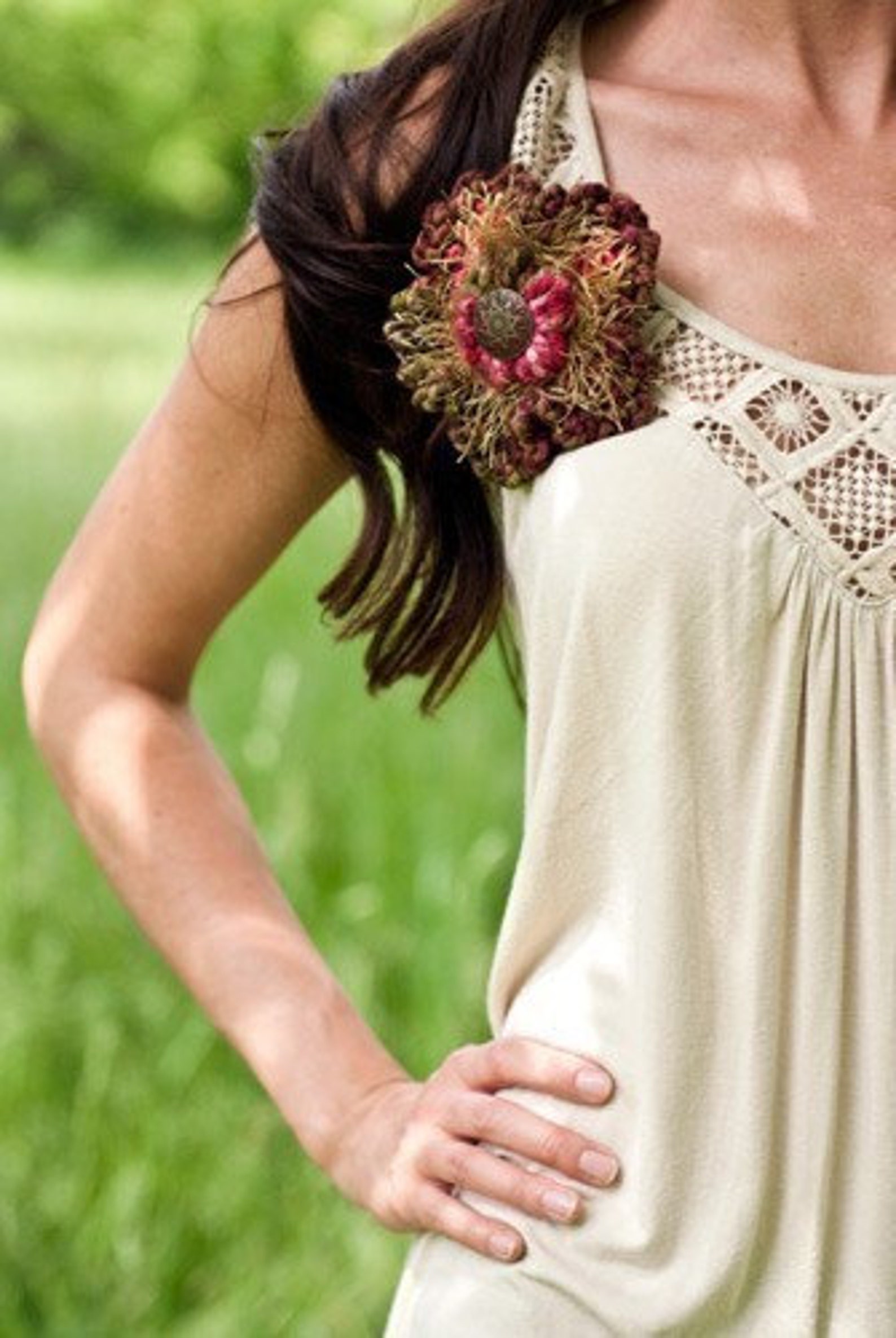 Flower Pin Crochet Pattern PDF instant Digital Download Simple Basic ...