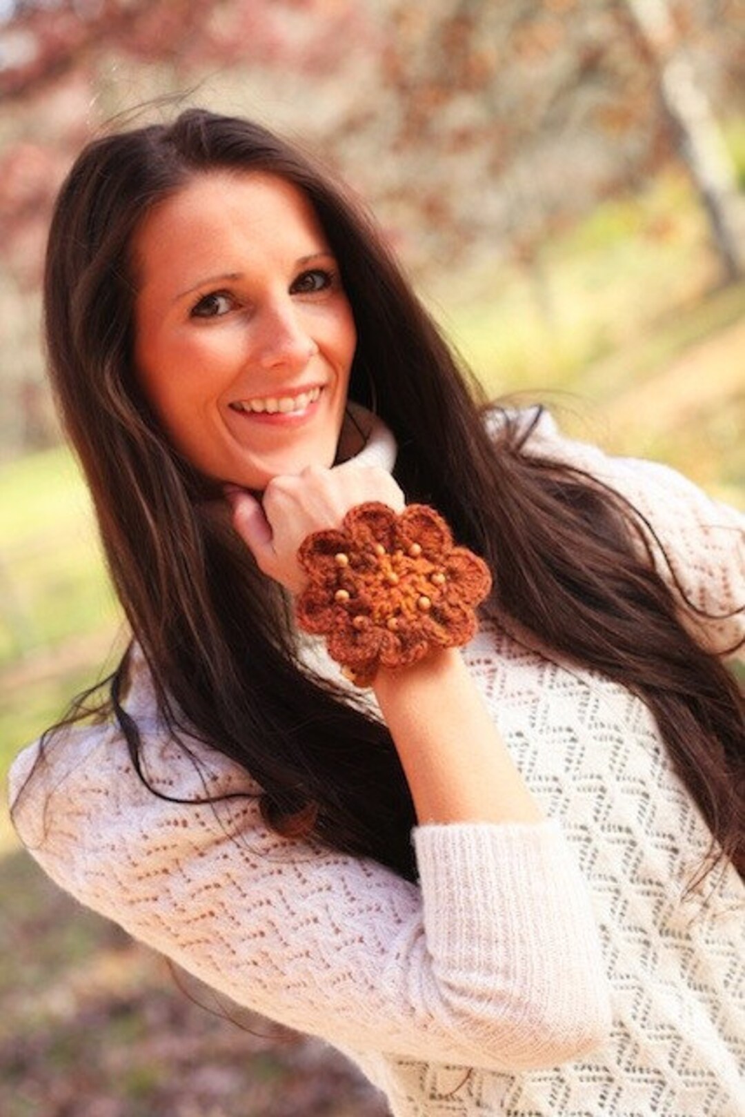 Funky Flower Bracelet Crochet Pattern PDF (instant Digital Download ...