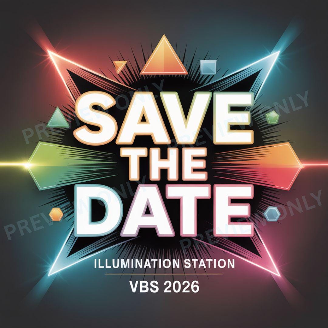VBS 2026 Save the Date Graphics Pack – Illumination Station - Etsy