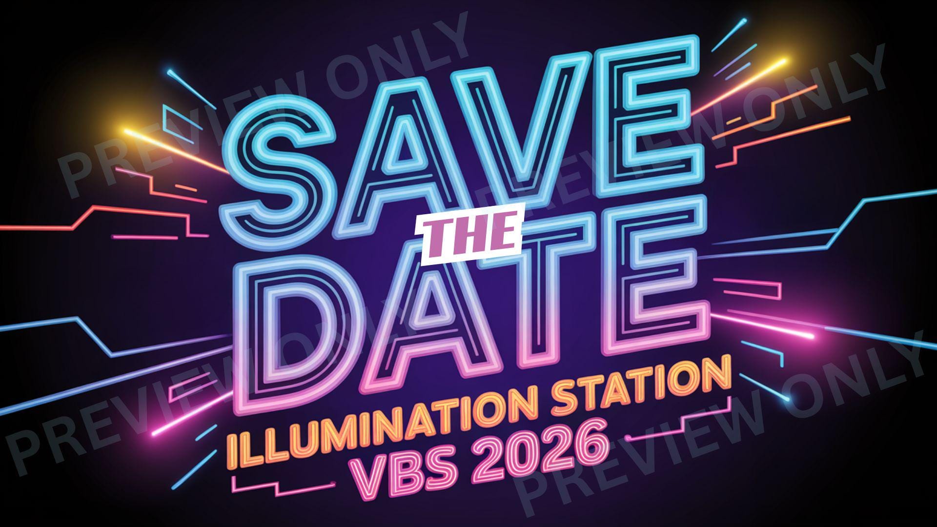 VBS 2026 Save the Date Graphics Pack – Illumination Station - Etsy