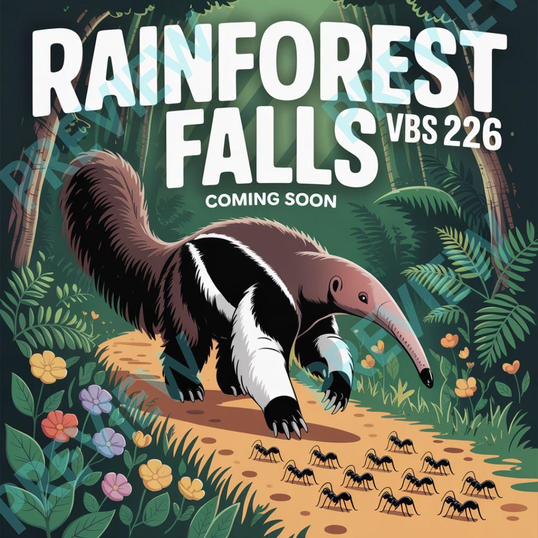 Rainforest Falls VBS 2026 Promo Graphics Bundle | 12 Vacation Bible ...
