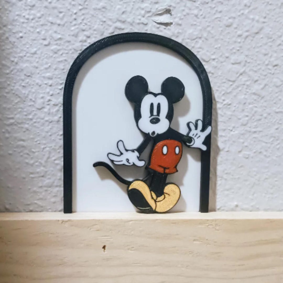 Oh, Gosh! Surprised Mickey Mouse Wall Decor - Etsy