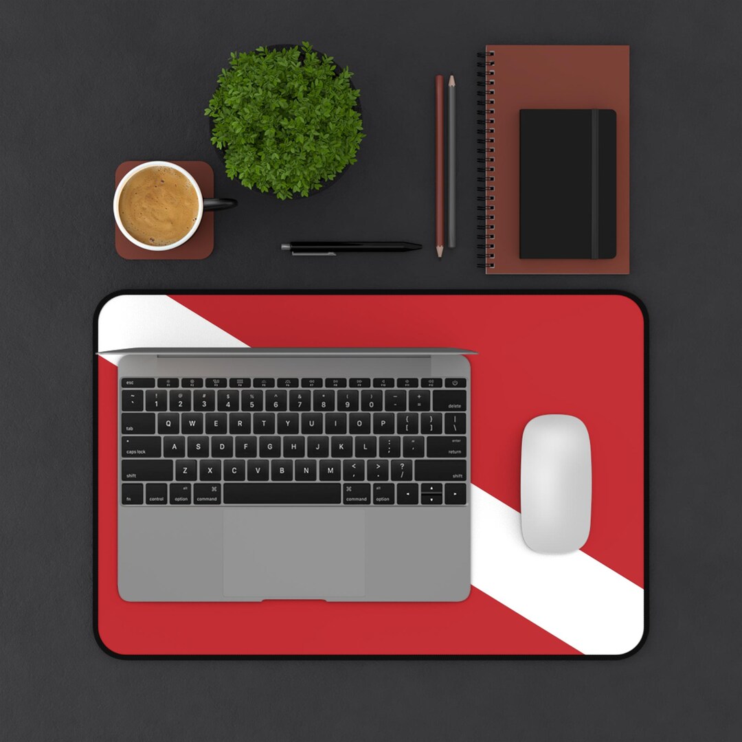 Scuba Diving Red Dive Flag Desk Mat – Waterproof Neoprene Mouse Pad - Etsy
