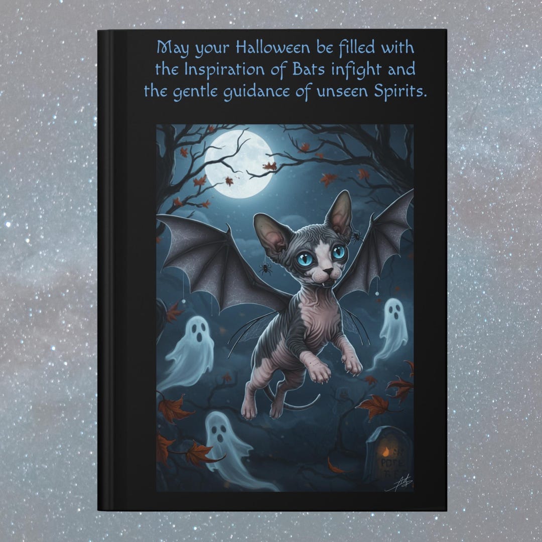 Personalized Gothic Sphynx Kitten Journal: Vampire Faerie Hardcover ...