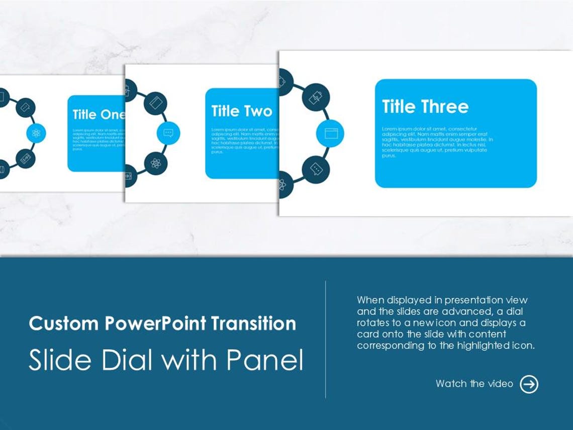 Custom Powerpoint Transition | Slide Dial With Panel | Digital Download ...