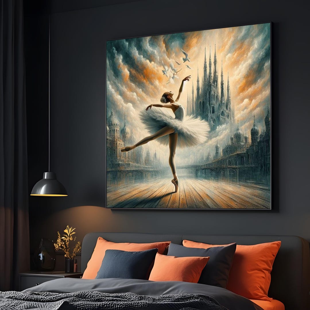 Ballet Dreamscape Canvas, Ballerina Art, Gothic Fantasy Wall Art ...