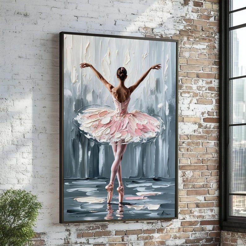Ballet Elegance Canvas, Ballerina Wall Art, Dance Canvas Decor, Wall ...