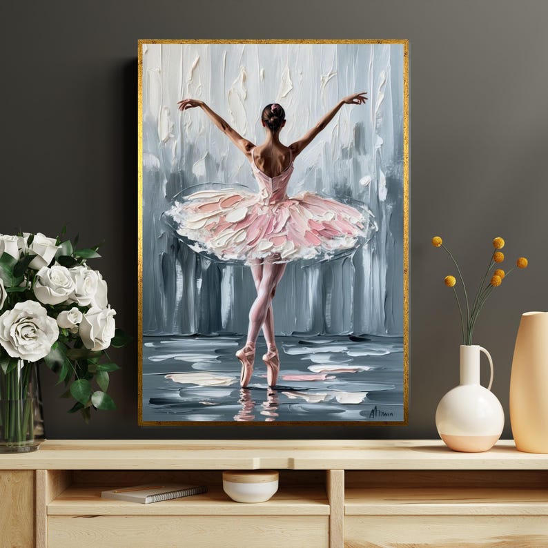 Ballet Elegance Canvas, Ballerina Wall Art, Dance Canvas Decor, Wall ...