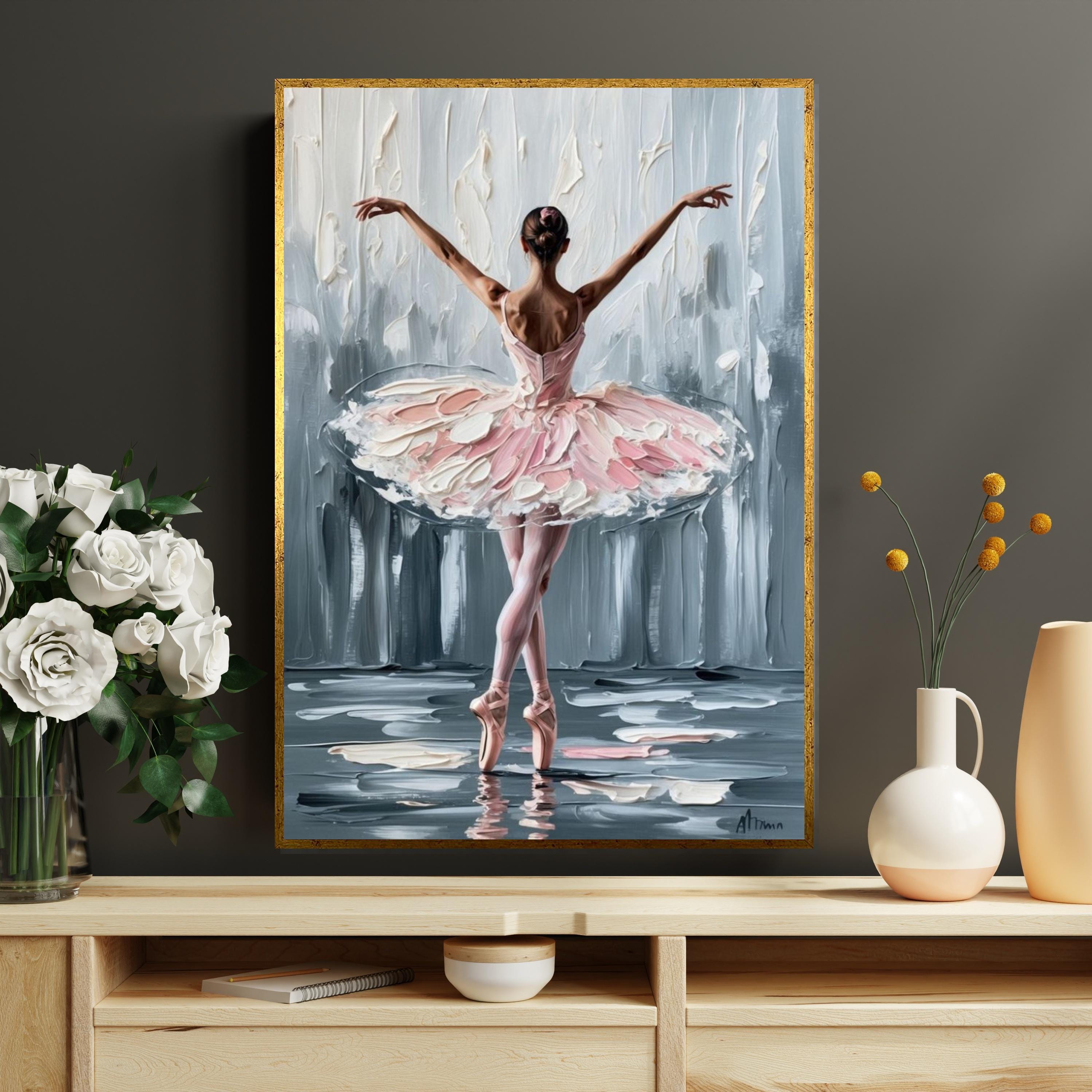 Ballet Elegance Canvas, Ballerina Wall Art, Dance Canvas Decor, Wall ...