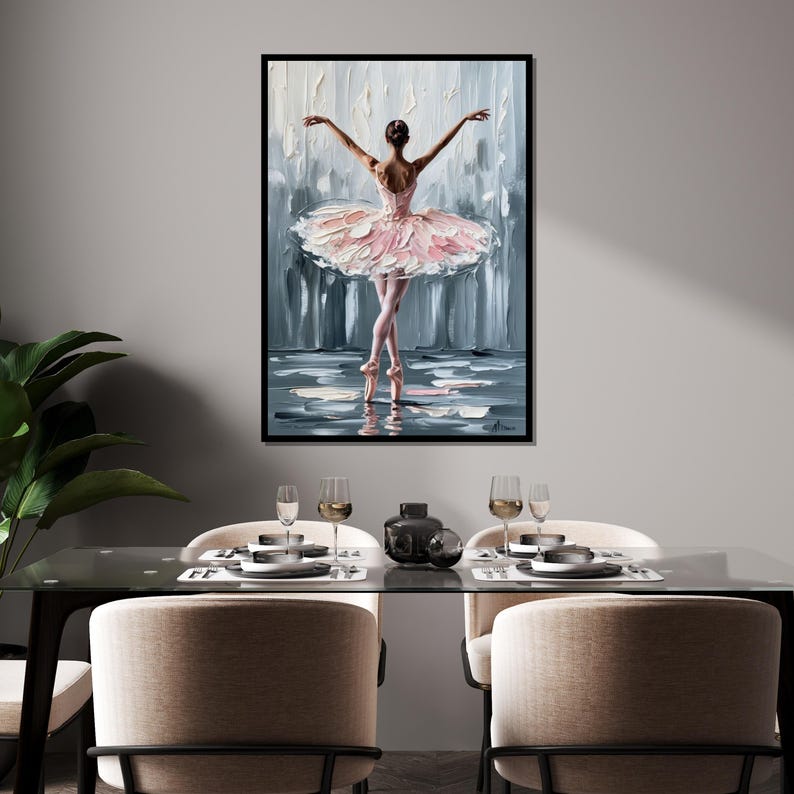 Ballet Elegance Canvas, Ballerina Wall Art, Dance Canvas Decor, Wall ...