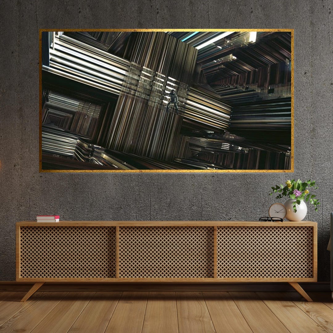 Interstellar Space Tesseract, Scifi Wall Art, Cosmic Canvas, Spacetime ...