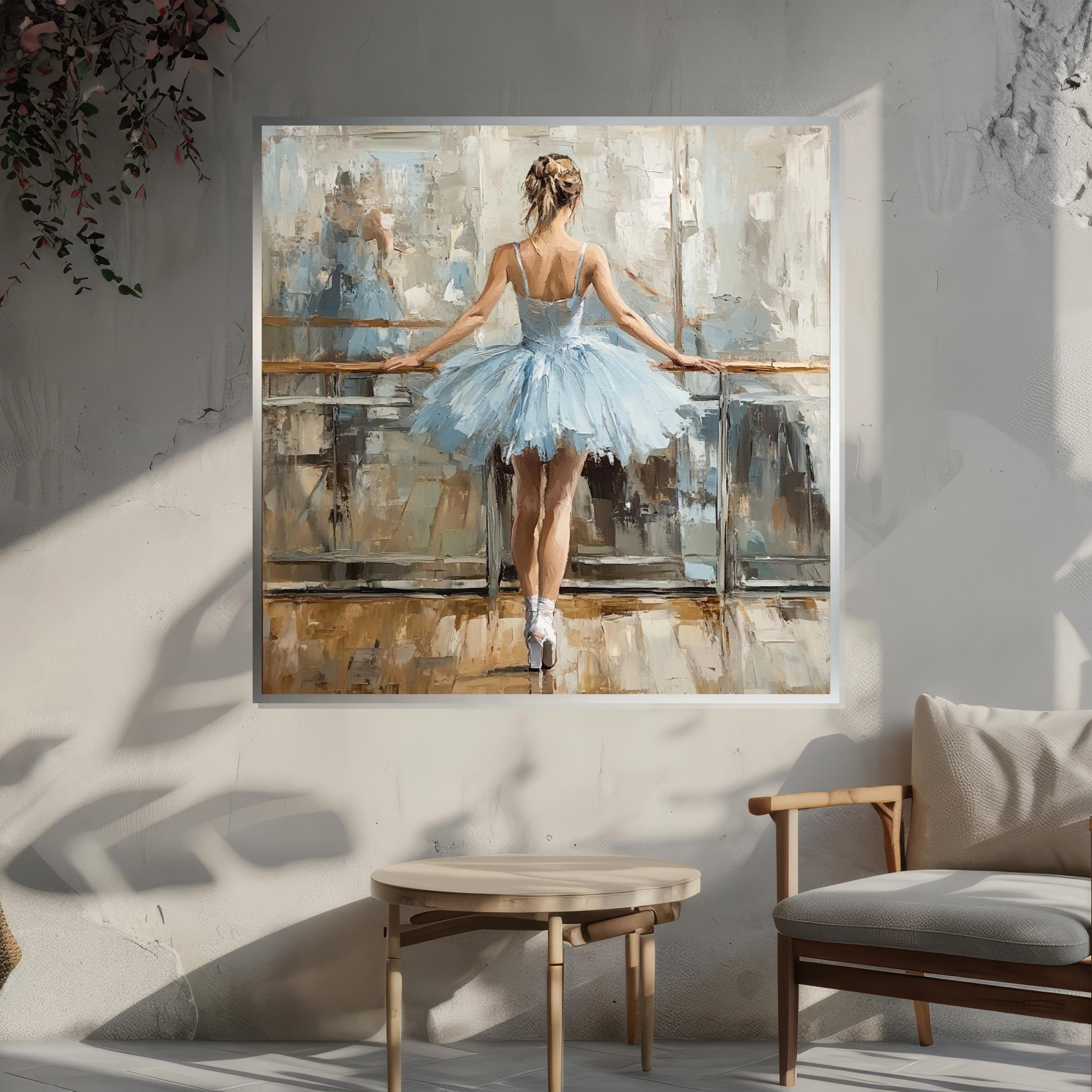 Ballet Dance Canvas, Ballerina Wall Art, Blue Tutu Dance Poster, Wall ...