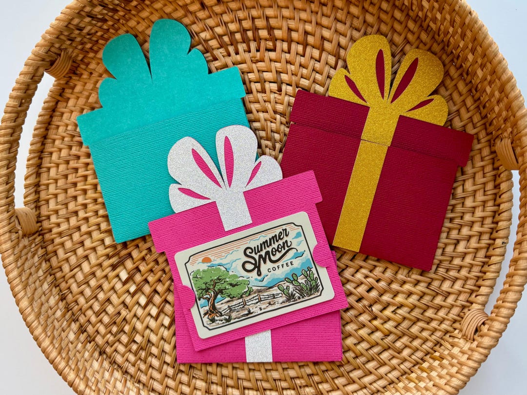 Present Gift Card Holder, Birthday Card, Present Shaped Card, Unique ...