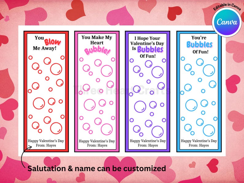 Bubbles Valentine, You Make My Heart Bubble, You Blow Me Away Valentine ...