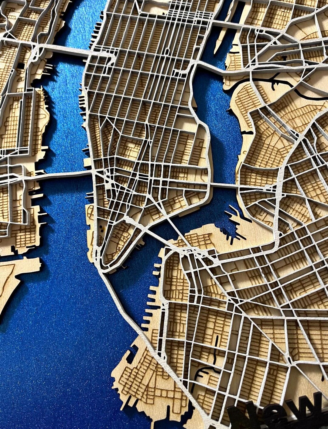 New York Multilayer 3D Map - DXF and SVG Files for Laser Cutting - Etsy