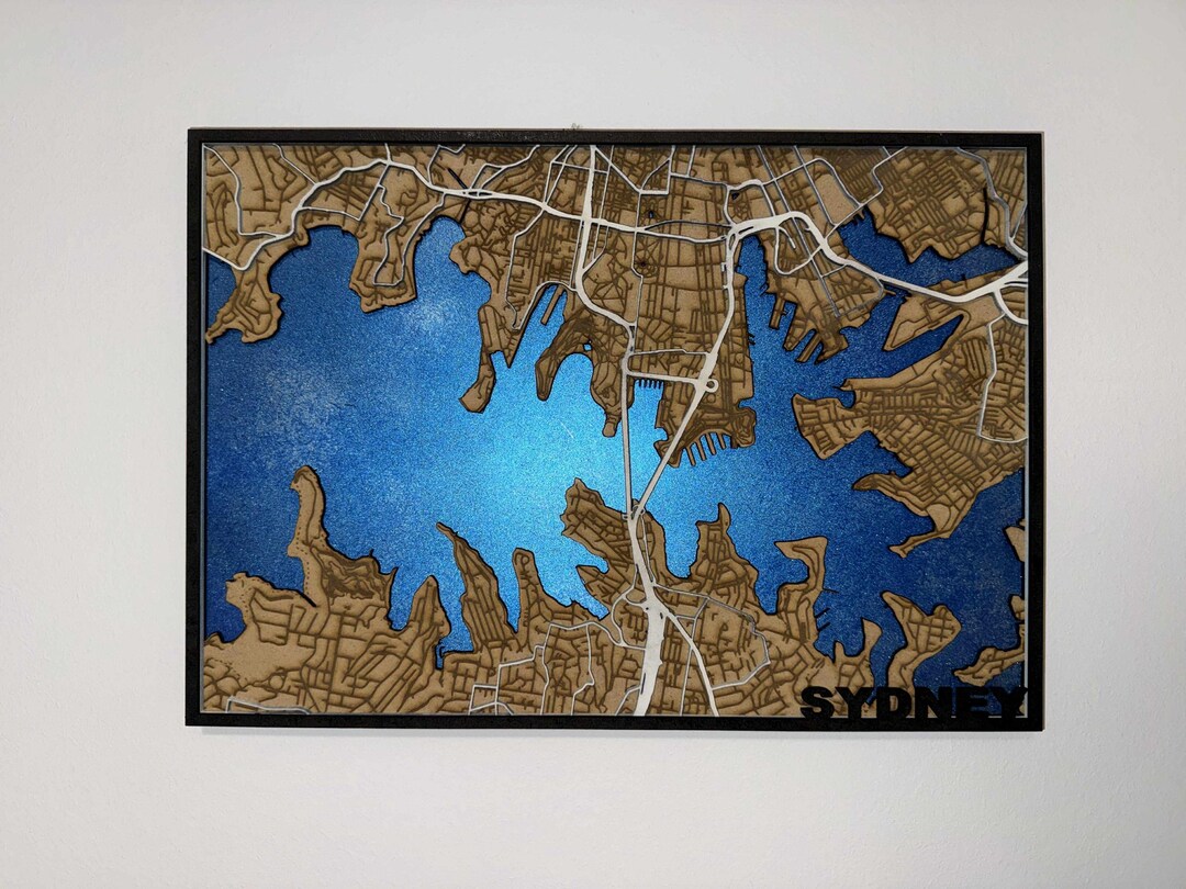 Sydney Multilayer 3D Map - DXF and SVG Files for Laser Cutting - Etsy