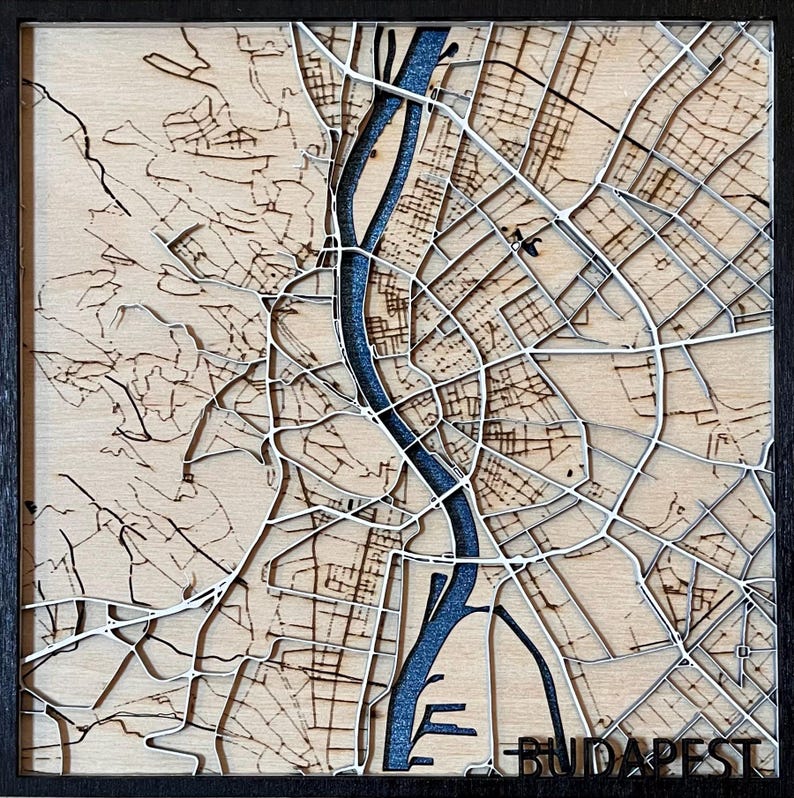 Budapest Multilayer 3D Map - DXF and SVG Files for Laser Cutting - Etsy