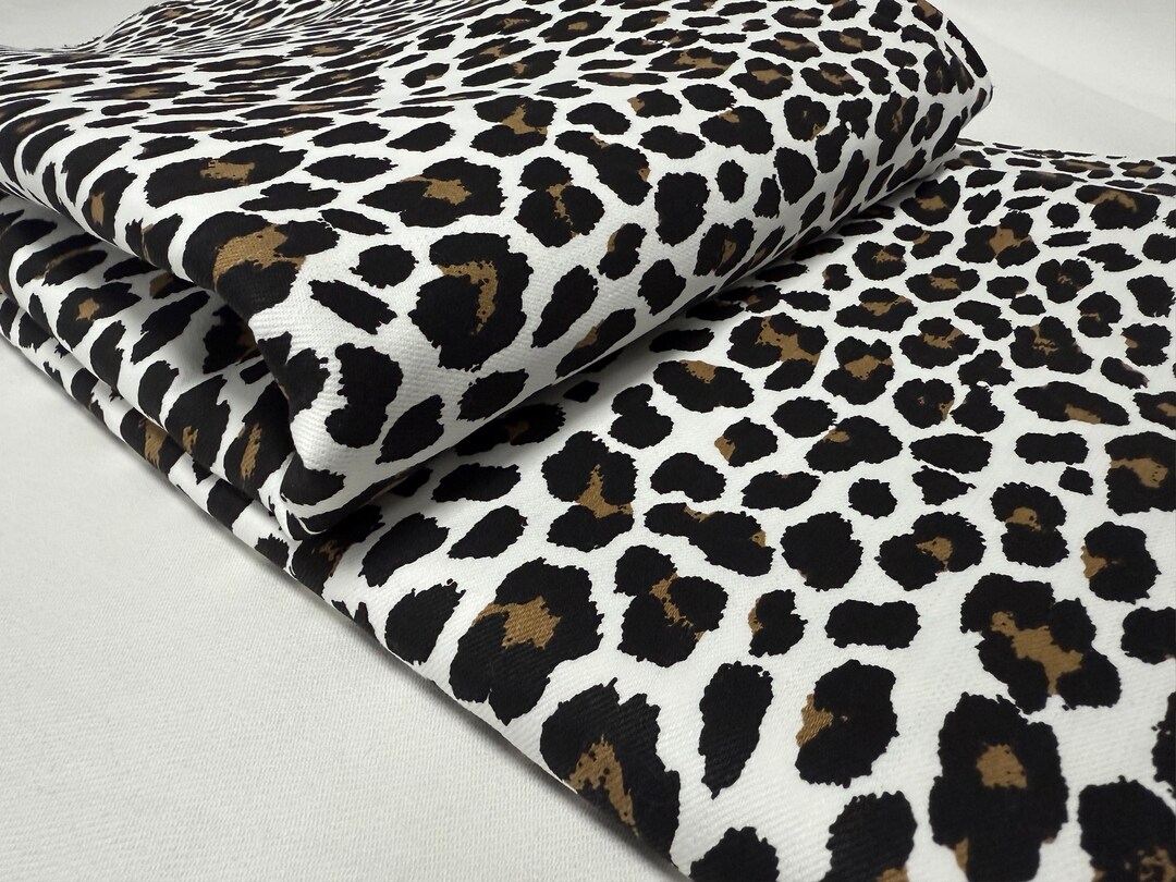 Leopard Print Cotton Fabric – 100% Cotton, Durable & Stylish for ...