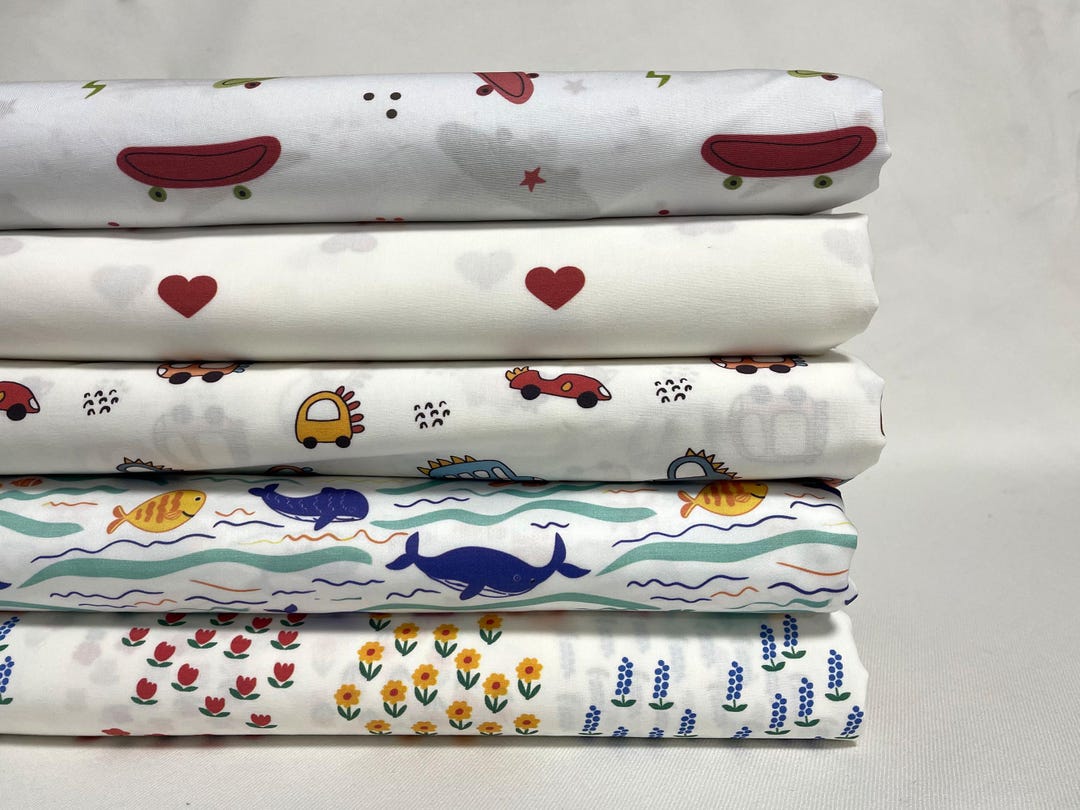 Colorful Pattern Fabric: Kids & Nursery Patterns - Custom Print - Etsy