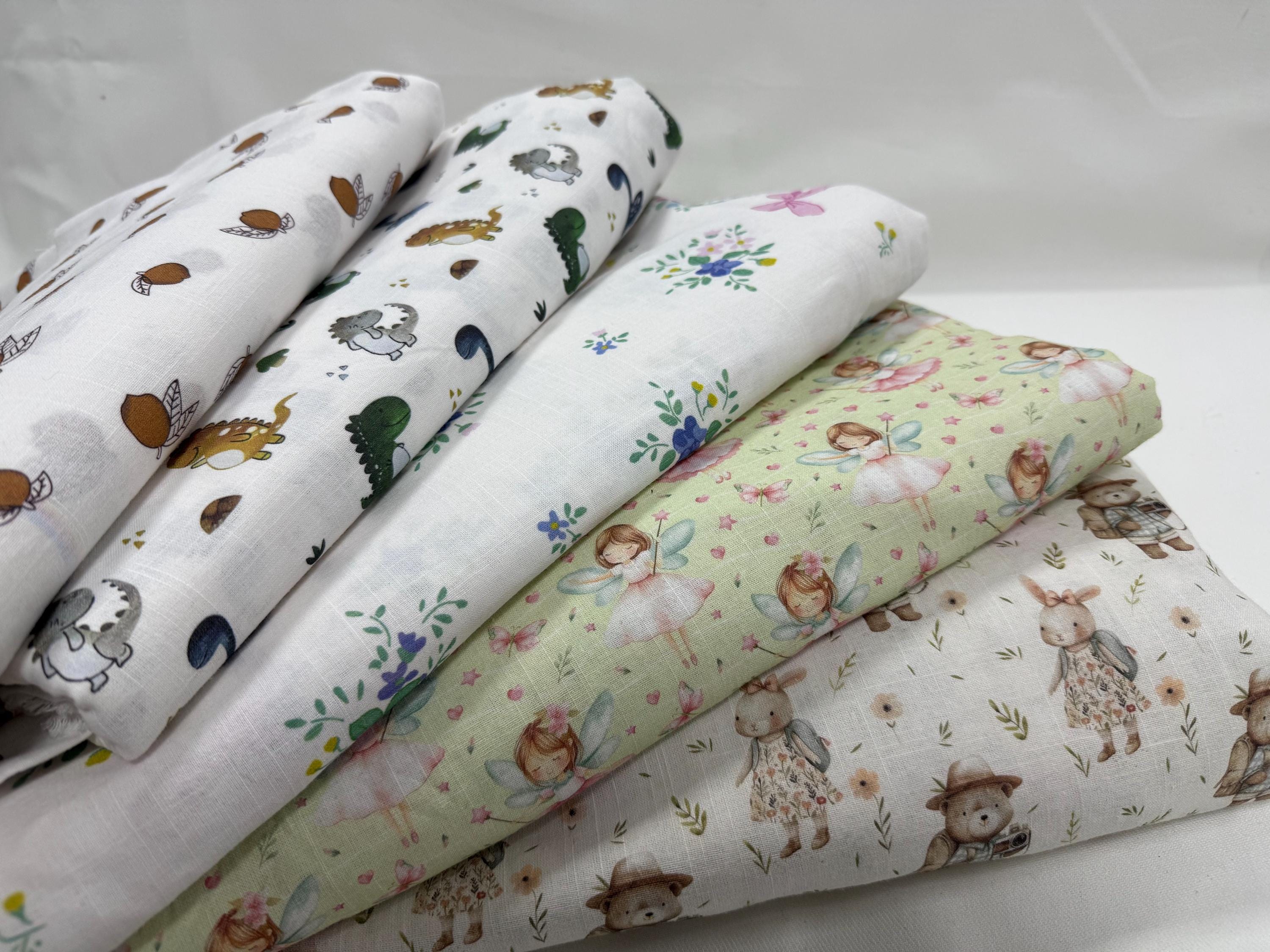 Green Floral Duck Print Fabric: Custom Sewing Fabric, Various Materials ...